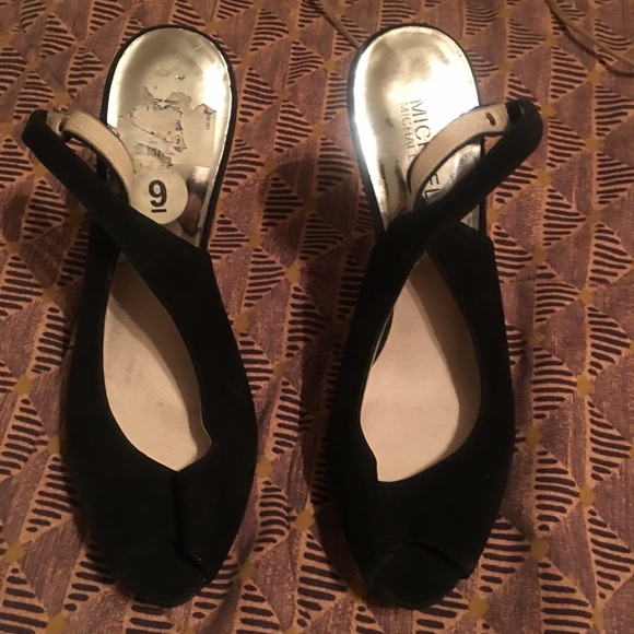 Michael Kors | Shoes | Black Mk Heels | Poshmark